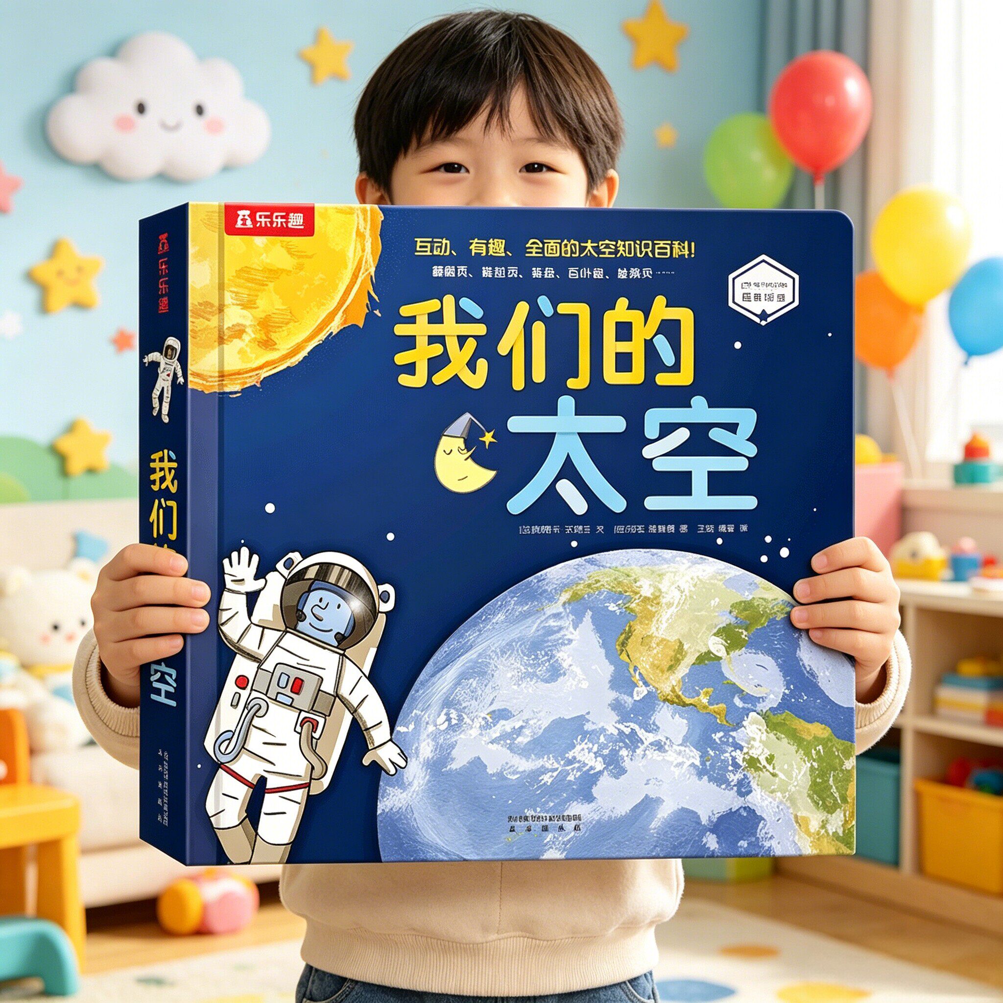乐乐趣3d立体书我们的太空硬壳书3-12岁儿童太空宇宙科普书暑假阅读航空航天探秘宇航员星球绘本科普百科儿童科普探索宇宙科普读物