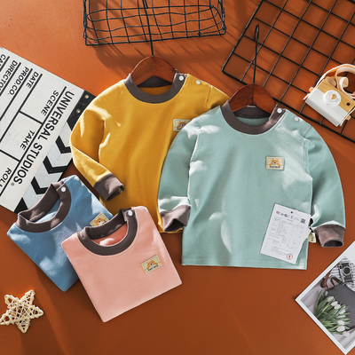 【300克长绒棉】无骨舒绒儿童秋衣单件男童保暖棉毛衫女童线衣厚