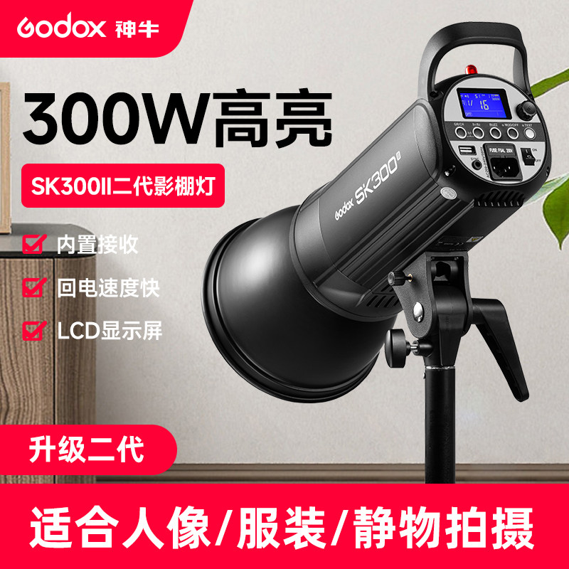 神牛SK300II二代摄影灯闪光灯影室补光专业影楼产品静物柔光灯