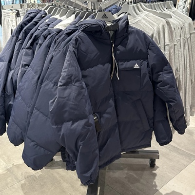 阿迪达斯 男女运动休闲潮流双面穿连帽羽绒服外套 JM9129 JM9130