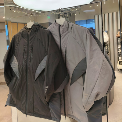 阿迪达斯 FOS 男子运动潮流户外连帽棉服夹克外套 KY5312 KY5313