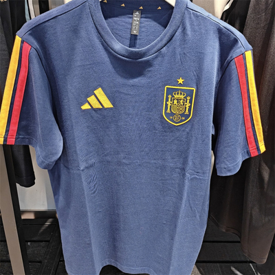 Adidas阿迪达斯 2026世界杯西班牙队运动休闲足球短袖T恤 JZ2261