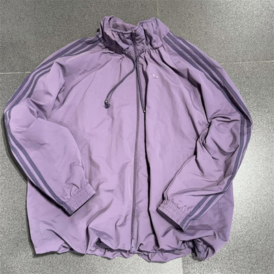 Adidas三叶草 女子运动潮流梭织花苞高领夹克外套 KR2625 KR2626