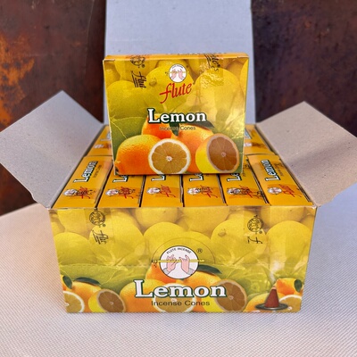 印度进口塔香flute老牌子-柠檬香Lemon 家用室内香薰锥香清新除味