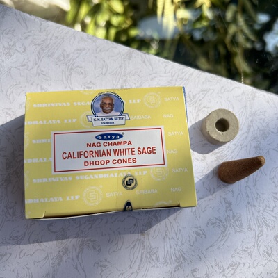 Satya真理Nag Champa印度香薰加州白鼠尾草 纯手工锥香塔香持久