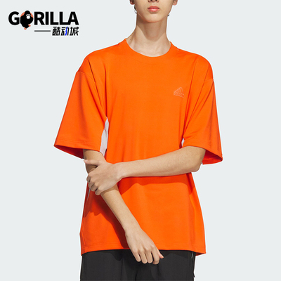 阿迪达斯男士简约透气短袖T恤