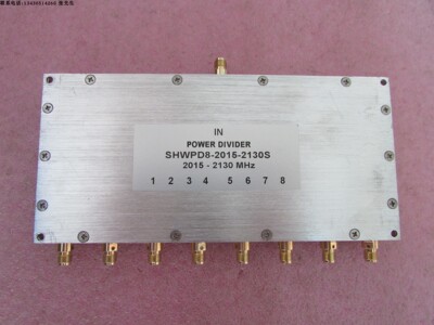 2015-2130MHz 50W SMA RF 射频同轴8路 一分八功分器 频率可定制