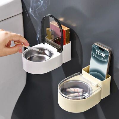 1pc Ashtray Free Wall Fun Quirky Ashtray Wall-mounted Ashtra