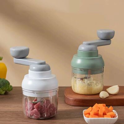 Manual Meat Mincer Garlic Chopper Rotate Garlic Press Crushe