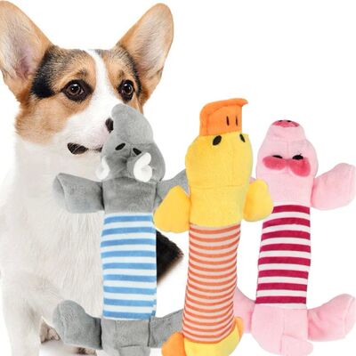 Fit for All Pets Dog Cat Fleece Toys Popular Squeak Chew Sou