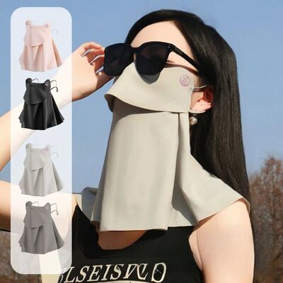 3D Ice Silk UPF50+ UV Protection Face Mask for Women Summer