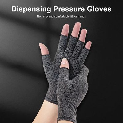 1 Pair Compression Arthritis Gloves Rehabilitation Semi-fing