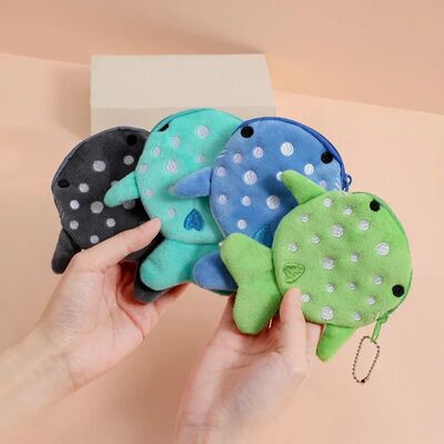 Cartoon Whale Shark Coin Purse Women Cute Plush Money Wallet