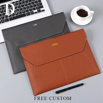 Business Engrave Initials Document Bag A4 Paper Office Luxur
