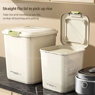 10KG Rice Container Rice Storage Box Sealed Cereal Dispenser