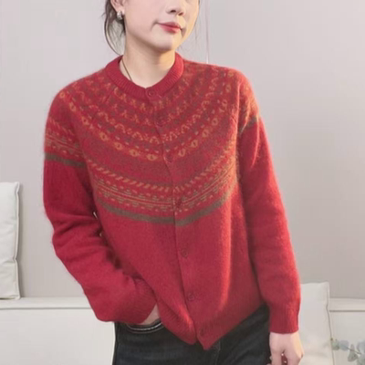 【荣荣】D251-300经典圆领时尚柔软舒适针织上衣