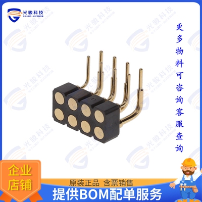499-10-208-10-008000 连接器CONN SPRING TARGET 8POS R/A PCB