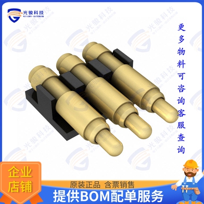 8PM-11-0003-02-131191 连接器CONN SPRING PISTON 3POS R/A SMD