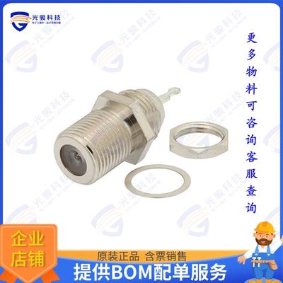 PE44327 连接器75 Ohm F Female Bulkhead Mount C
