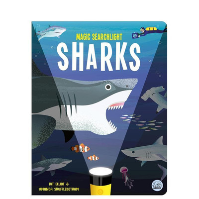 【预售】【魔法探照灯】鲨鱼 Magic Searchlight - Sharks 原版英文儿童绘本 进口图书
