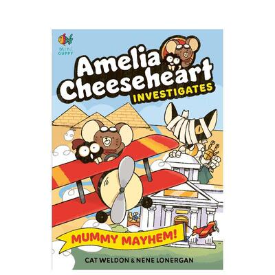 【预售】【小侦探阿梅丽亚】#1 木乃伊大混乱 【Amelia Cheeseheart Investigates】Mummy Mayhem 原版英文儿童漫画