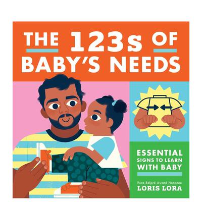 【预售】123：婴儿数字手势书 The 123s of Baby's Needs: A Sign Language Book for Babies 英文儿童趣味英语早教绘本 进口童书