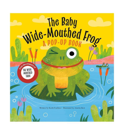 【预售】【立体书】大嘴青蛙 The Baby Wide-mouthed Frog: A Pop-up Book 英文儿童立体趣味互动绘本 进口童书