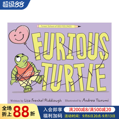 【预售】愤怒的乌龟（精装） Furious Turtle 原版英文儿童绘本 教导孩子应对强烈的情绪平静地接受失败