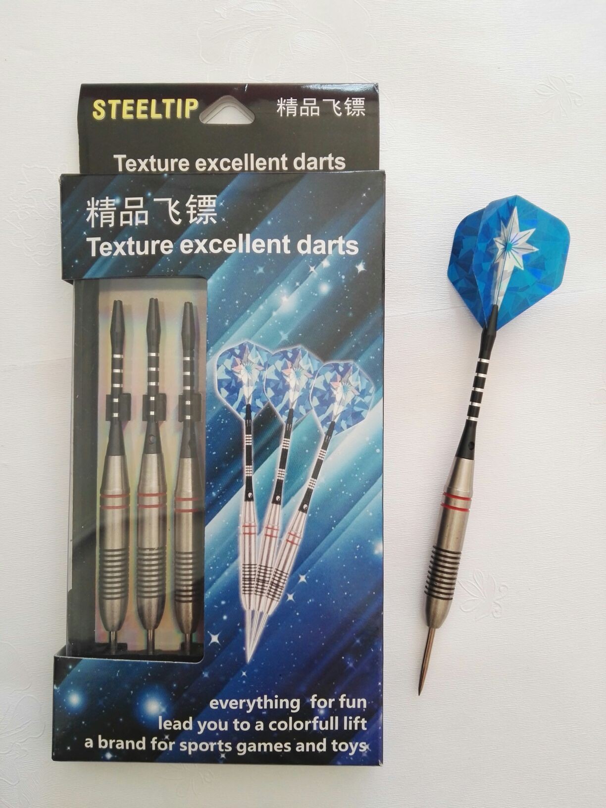 包邮22g克不锈钢专业飞镖针 纯手工画线比赛飞标针 全长160mm