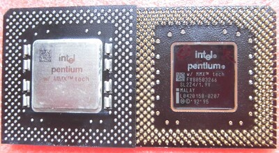 intel Pentium MMX FV80503266 奔腾586 工控机CPU成色新