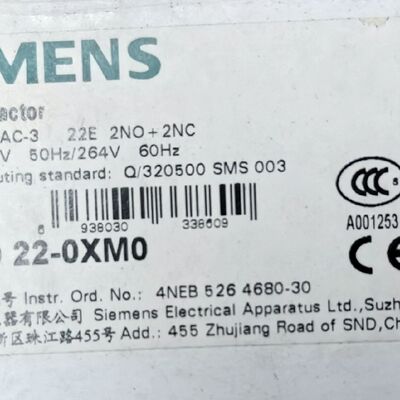 交流接触器3TF50 22-0XM0