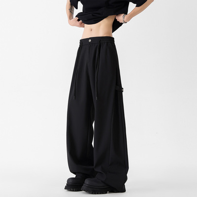 ZMOGEE直筒裤子男春季美式潮牌宽松休闲长裤垂感百搭户外冲锋裤