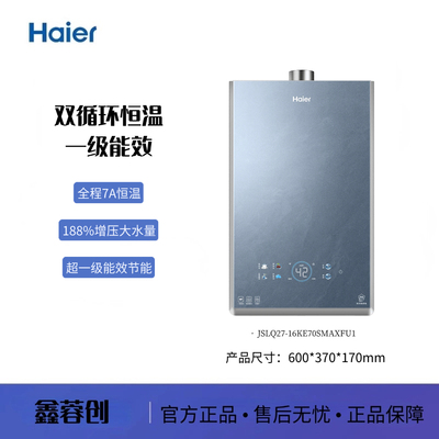 Haier/海尔 JSLQ27-16KE70SMAXFU1 /16KE70SGTFU1 双循环一级能效