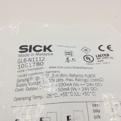 原装正品德国SICK西克光电开关GL6-N1112（1051780）特价