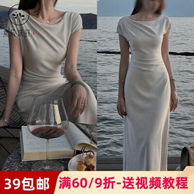 素衣彼时5072夏季女连衣裙纸样气质知性简约修身收腰显瘦长裙样板