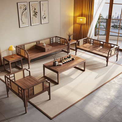 新中式宋式美学复古沙发