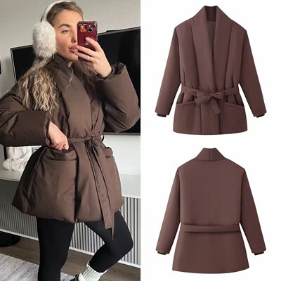 2026 new Fashion women's solid color warm cotton clothing