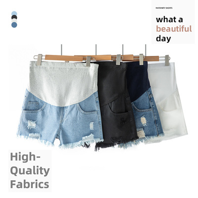 孕妇短裤夏外穿低腰牛仔短裤孕妇夏装新款春季宽松孕妇裤0268