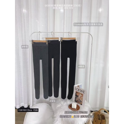 6160高弹微压加绒连脚打底袜