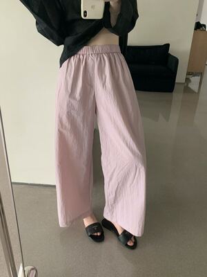 卡蔓OQQOmm626王炸版型夏季刚需宽松速干裤阔腿松紧腰休闲九分裤