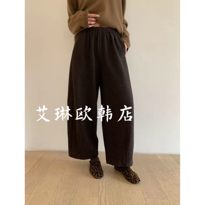 卡蔓浅之夏12052冬绵羊毛休闲裤