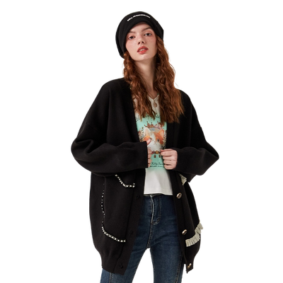 a02原创潮流针织开衫女