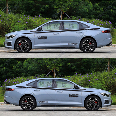 适用吉利星瑞PREFACE专用外观改装饰车身拉花贴纸 个性腰线贴车贴