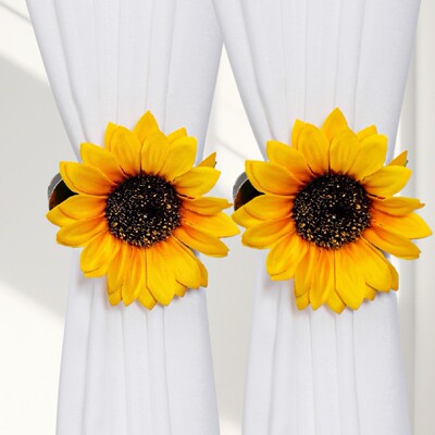 sunflower Curtain clip 现代简约窗帘绑带向日葵款扎绑绳可爱夹