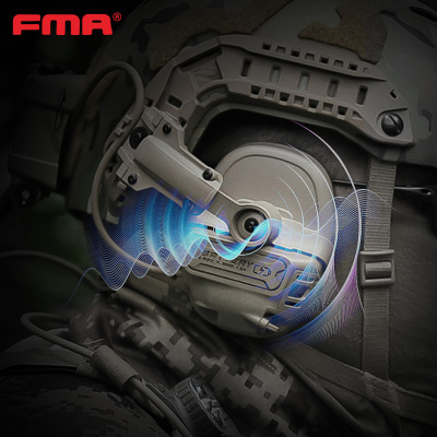 头盔拾音降噪通信战术耳机FMA
