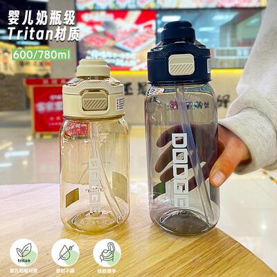 道奇tritan材质吸管便携双饮杯