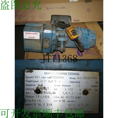 原装供应德马格 DK2-250-K-V1F4 Tracción de Cadena Con 500kg