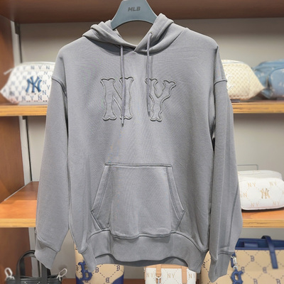 MLB新款男女同款白搭潮流舒适运动休闲套头长袖连帽卫衣3AHDB0451