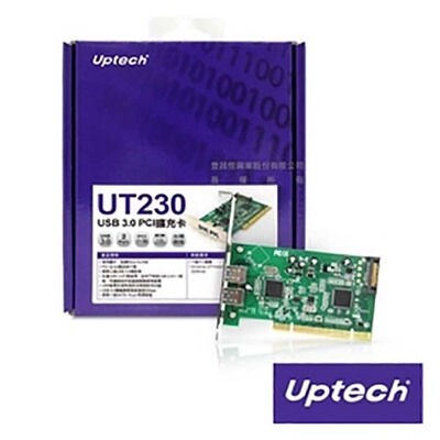 Uptech UT230 USB 3.0 PCI扩充卡Etron EJ168芯片SATA 15-pin电源