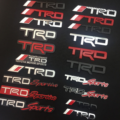 丰田TRD改装运动金属车贴尾